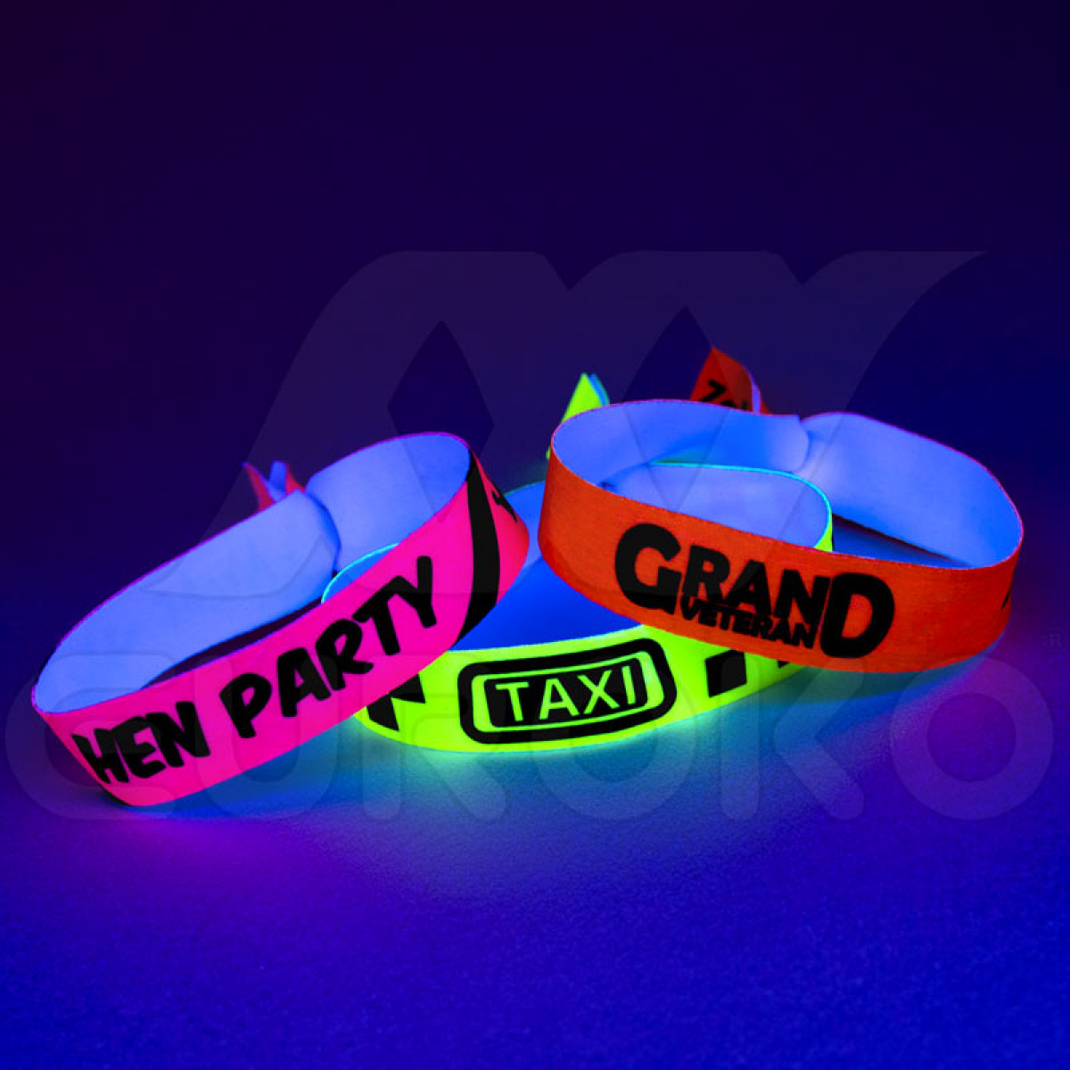 Bracelet en tissu Fluo personnalisé de 15mm | www.euroko.fr
